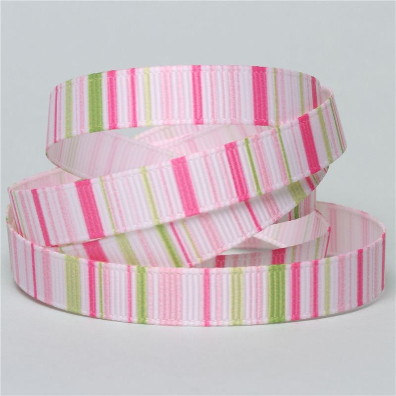 Baby Ribbon - Stripe Pink from Crafty Ribbons #5423