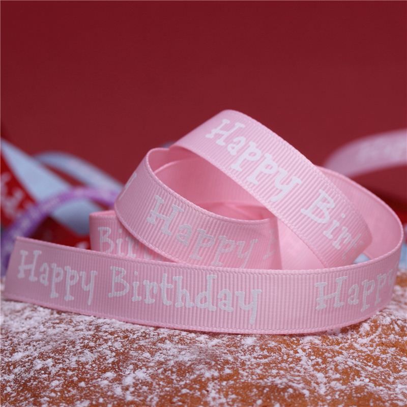 Cake Ribbons - Happy Birthday Pink from Crafty Ribbons #6231